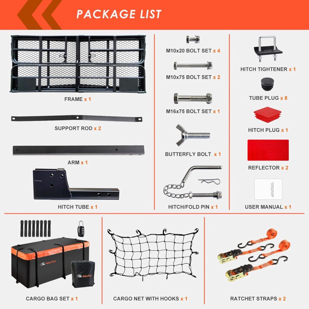 MeeFar Folding Hitch Mount Cargo Carrier review – The RV Source